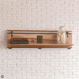 Wandregal Mango 140x25x38 wei&szlig; lackiert RAILWAY #589