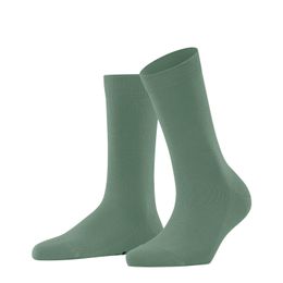 Falke Damen Socken "Family", Gr. 35, gr&uuml;n, Obermaterial: 92% Baumwolle CO. 7% Polyamid PA. 1% Elasthan EL., glatt, Socken