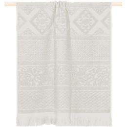 Duschtuch Pad, B:70cm L:140cm, wei&szlig;, Frottee, Frottee, Handt&uuml;cher, "HARLEM, 70x140 cm", hochwertige Jacquard-Webung, besonders weicher Griff, mit