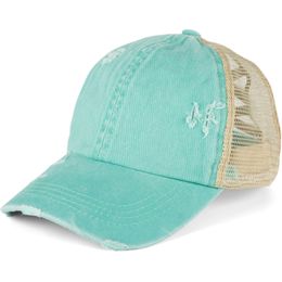 styleBREAKER "Ponytail Baseball Cap Used Look mit Mesh Einsatz" 1 Stk.
