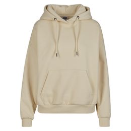 Urban Classics Damen Kapuzensweatshirt "Urban Classics Damen Ladies Oversized Ultra Heavy Hoody", beige, Gr. L, unifarben, 80% Baumwolle, 20%