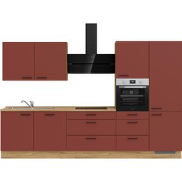 K&uuml;chenzeile Nobilia, B:330,3cm H:216,6cm T:60cm, rot, Komplettk&uuml;chen-Sets, ""Easytouch II", NEU: individuell anpassbar mit gratis Profi-Beratung",