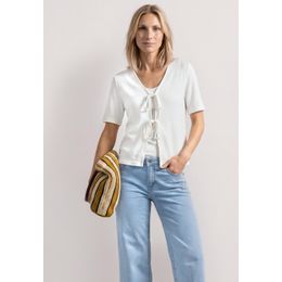 Street One Damen Cardigan, wei&szlig;, Gr. 42, unifarben, Stoff, 50% Viskose, 47% Polyester, 3% Elasthan, Strickjacken, aus softem Materialmix