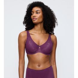 Triumph Damen Minimizer-BH "Wild Rose Sensation", Gr. 70, lila, Spitze, Obermaterial: 82% Polyamid, 18% Elasthan, BHs, verkleinert die Brust optisch