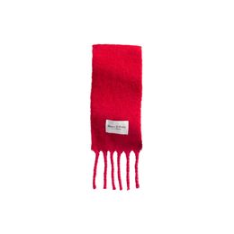 Marc O'Polo MARC O'POLO Damen Schal "mit flauschiger Alpakawolle", rot, gestreift, Obermaterial: 66% Schurwolle, 22% Alpaka, 12% Polyamid, Modet&uuml;cher
