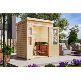 Gartenhaus Karibu, beige, Holzwerkstoff, Gartenh&auml;user, "Baggersee 1", Made in Germany