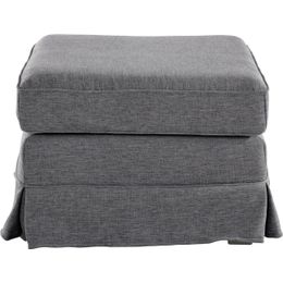 Polsterhocker OTTO HOME, B:66cm H:48cm T:66cm, grau, 100% Polyester, Hocker, "Shadmoor", Hussenoptik, in uni oder mit Blumendruck, passend zur