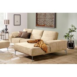 Ecksofa W.Schillig, B:299cm H:88cm T:178cm, beige, Longlife Xtra-Leder Z73: Naturwalkleder der Luxusklasse aus den erlesensten Rohh&auml;uten. Hautst&auml;rke