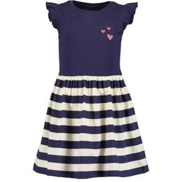 Blue Seven M&auml;dchen Jerseykleid "M&auml;dchen Kleid gestreift", blau, Gr. 116, 100% Baumwolle, Kleider