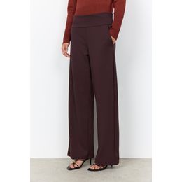 soyaconcept Damen Schlupfhose "SC-SIHAM 48"chocolate plum, Gr. L, Jersey, Obermaterial: 95% Polyester, 5% Elasthan, Hosen, Materialmix