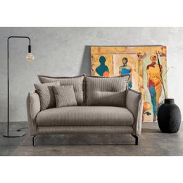 Sitzgruppe Home Affaire, B:255cm H:94cm T:110cm, beige, 93% Polyester, 7% Polyamid, Wohnzimmer, Sitzm&ouml;bel-Sets, "Lazio modern und bequem, schmale