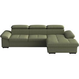 Sit & More Ecksofa SIT & MORE, B:260cm H:73cm T:174cm, gr&uuml;n, 100% Polyester, Wohnzimmer, Sofas, "Viola, L-Form, B: 260 cm", optional Schlaffunktion,inkl