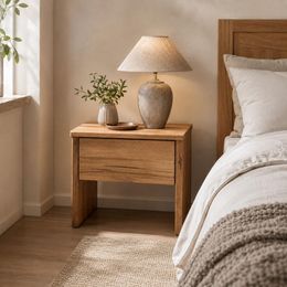 Nachtkonsole OTTO HOME, B:50cm H:42cm T:36cm, braun, Massivholz, Sideboards, "Ultima Balkenbett Doppelbett, F&uuml;&szlig;e mit Kufenform", Massivholz,