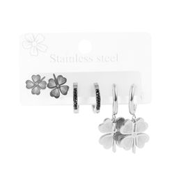 Adelia&acute;s ADELIA ́S Damen Kettenanh&auml;nger "Anh&auml;nger &ndash; Kleeblatt Anh&auml;nger aus Edelstahl", Edelstahl, silber, Edelstahl, Schmuckanh&auml;nger, Ideal als Geschenk f&uuml;r