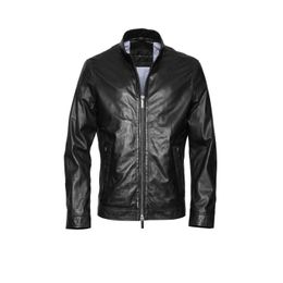 Bugatti Herren Lederjacke "BUNINO", schwarz, Gr. 58, uni, Obermaterial: 100% Lammleder LEL., Jacken, aus hochwertigem Echtleder