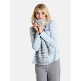 LIEBLINGSST&Uuml;CK LIEBLINGSST&Uuml;CK Damen Schal "Damen-Strickschal", blau, Wollmischung, Modet&uuml;cher, mit Woll-Anteil