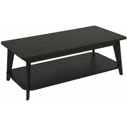 Couchtisch Jahnke, B:110cm H:40,3cm T:55cmeiche schwarz, eiche schwarz, eiche schwarz, Wohnzimmer, Tische, "SIXTY COFFEE", Couchtisch, 2 Ebenen,