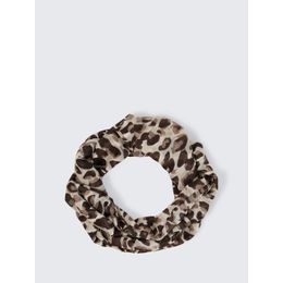 Tom Tailor Damen Loop, braun, Web, Polyester, Modet&uuml;cher, mit Animal-Print