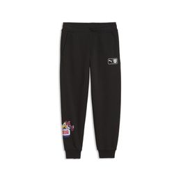 Puma M&auml;dchen Sporthose "Puma x TRANSFORMERS Sweathose Jungen", schwarz, Gr. 122, bedruckt, Obermaterial: 32% Polyester, 68% Baumwolle. Rippe: 97%
