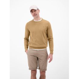 Lerros Herren Strickpullover "Herren Strickpullover aus Baumwolle mit Crewneck Ausschnitt", beige, Gr. XL, 100% Baumwolle, Pullover, Weicher
