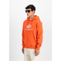 Herren Hoodie "Basic Hoodie BL", orange, Gr. S, Alpha Industries, Obermaterial: 80% Baumwolle, 20% Polyester, Sweatshirts