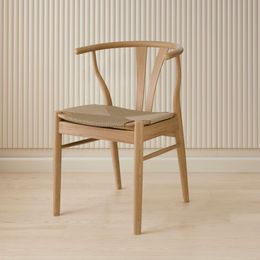 Stuhl, B:53cm H:75cm T:54cm, braun, HAMMEL FURNITURE, Massivholz, Esszimmer, St&uuml;hle, "Freja, Massivholz Stuhl mit gepolstertem Sitz &ndash; komfortabel &