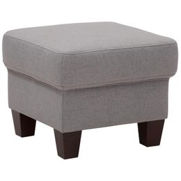 Polsterhocker OTTO HOME, B:58cm H:48cm T:58cm, grau, Luxus-Microfaser (100% Polyester);Struktur fein, (100% Polyester);Luxus-Microfaser Lederoptik