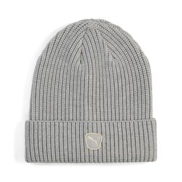 Puma Herren Beanie "Puma Cat Patch Beanie mit mittelhoher Krone Erwachsene", grau, Obermaterial: 100% Polyester, M&uuml;tzen