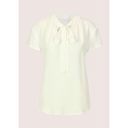 Madeleine Mode MADELEINE Damen Kurzarmbluse "Blusenshirt Viskosebluse mit Bindeband", wei&szlig;, Modern, Gr. 40, Obermaterial: 100% Viskose CV., Blusen, Bluse mit