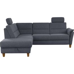 Ecksofa Home Affaire, B:236cm H:89cm T:212cm, grau, 100% Polyester;Struktur (100% Polyester);Luxus-Microfaser in Lederoptik (100% Polyester),