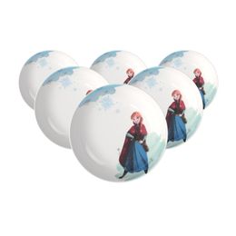 Villeroy & Boch VILLEROY & BOCH Teller "Suppenteller Disney Frozen &oslash; 18,7 cm 6er Set bunt", 18,7cm, bunt, Speiseteller, Sp&uuml;lmaschinenfest, Mikrowellensicher