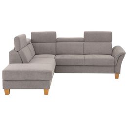 Ecksofa OTTO HOME, B:247cm H:84cm T:217cm, braun, 100% Polyester, Wohnzimmer, Sofas, "Conville L-Form", Federkern, wahlweise mit Schlaffunktion und