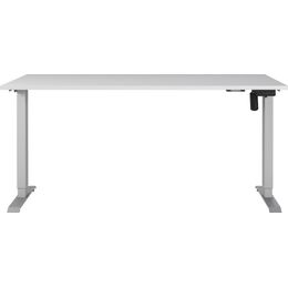 Schreibtisch Germania, B:160cm H:120cm T:80cm, silber, B&uuml;ro, Tische, "Boras", Breite 120/140/160/180 cm, Metallgestell, elektrisch h&ouml;henverstellbar