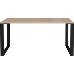 Schreibtisch Germania, B:160cm H:74cm T:80cm, beige, B&uuml;ro, Tische, "GW-Oviedo", Kufengestell aus Metall