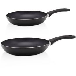 Kr&uuml;ger KR&Uuml;GER Pfannen-Set "Aluminium Pfannen-Set DELPHI 2 tlg. (16 + 24 cm)", &Oslash; 16,24cm, schwarz, Pfannen