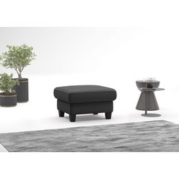 Polsterhocker OTTO HOME, B:77cm H:49cm T:67cm, schwarz, Hocker, "Varese", Kreuznaht in beige