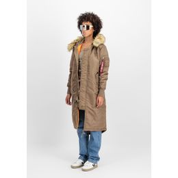 Damen Winterjacke "Long Fishtail W", grau, Gr. XS, Alpha Industries, Obermaterial: 100% Nylon. Futter: 100% Nylon. F&uuml;llung: 100% Polyester, Jacken
