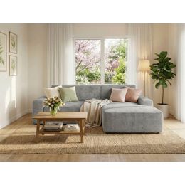 Ecksofa Trendmanufaktur, B:246cm H:73cm T:162cm, grau, 92%Polyester, 8%Polyamide, Wohnzimmer, Sofas, "Wien, wahlweise mit Sitzvorschub und