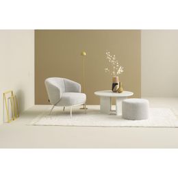 Sch&ouml;ner Wohnen Kollektion Polsterhocker, wei&szlig;, SCH&Ouml;NER WOHNEN-KOLLEKTION, Hocker, "ALVIK", Bezug Boucl&eacute;, ideal als Erg&auml;nzung zu MOLDE und TROMS