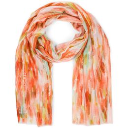 styleBREAKER Damen Schal "Leichter Schal mit Streifen Farbverlauf Metallic", orange, Modisch, Obermaterial: 100% Viskose CV., Modet&uuml;cher