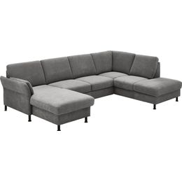 Wohnlandschaft DIE PLANBAR, B:305cm H:90cm T:200cm, grau, 100% Polyester, Sofas, "ZE-EM18013 U-Form, Breite 305 cm", wahlweise mit Kopfst&uuml;tzen und