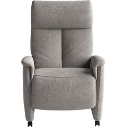 Sit & More TV-Sessel SIT & MORE, B:76cm H:112cm T:84cm, grau, 100% Polyester, Sessel, "Cremona Comfort", wahlweise manuell oder elektrischer Funktion mit Akku