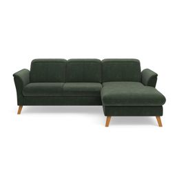 Sit & More Ecksofa SIT & MORE, B:245cm H:91cm T:178cm, gr&uuml;n, 90% Polyester 10%Polyamid, Wohnzimmer, Sofas, "Romero L-Form", wahlweise mit oder ohne