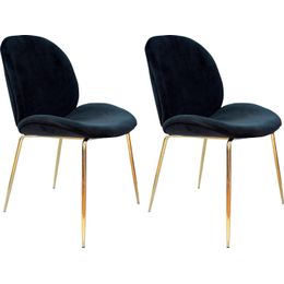 Stuhl Kayoom, B:48cm H:87cm T:59cm, schwarz, Sitz: Stoffbezug 100% Polyester / Gestell: 100% Eisen, verchromt, Esszimmer, St&uuml;hle, "Charlize 110