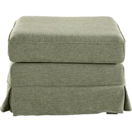 Polsterhocker OTTO HOME, B:66cm H:48cm T:66cm, gr&uuml;n, 100% Polyester, Hocker, "Shadmoor", Hussenoptik, in uni oder mit Blumendruck, passend zur