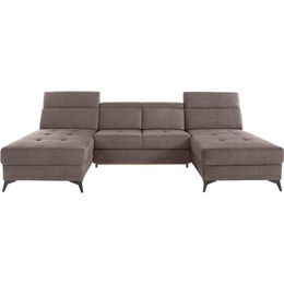 Wohnlandschaft OTTO HOME, B:296cm H:83cm T:173cm, grau, Webstoff (100% Polyester);Luxus-Microfaser Paris (90% Polyester/10% Polyamid);Struktur fein