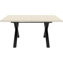 M&auml;usbacher Esstisch M&Auml;USBACHER, H:75cm, beige, K&uuml;che, Tische, Esstisch ausziehbar auf 210 cm, eckige Tischform, Gestell X-Form
