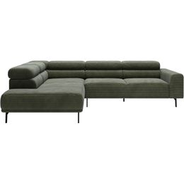 Sch&ouml;ner Wohnen Kollektion Ecksofa, B:276cm H:71cm T:219cm, gr&uuml;n, SCH&Ouml;NER WOHNEN-KOLLEKTION, 88% Polyester, 12% Polyacryl, Wohnzimmer, Sofas, "Tossa, Modernes Design trifft