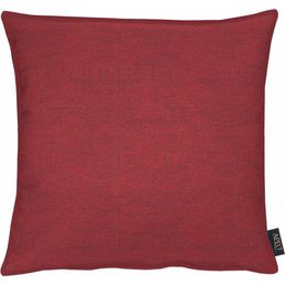 Dekokissen Apelt, B:45cm L:45cm, rot, Kunstfaser, Polyester, Dekokissen_Sitzkissen_Kissenh&uuml;llen, "Morris", Kissenh&uuml;lle mit F&uuml;llung, 1 St&uuml;ck