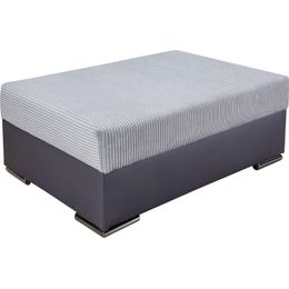 Hocker Collection AB, B:100cm H:40cm T:70cm, grau, 100%Polyester, Wohnzimmer, Hocker, "John, B: 100 cm", optional Federkernpolsterung